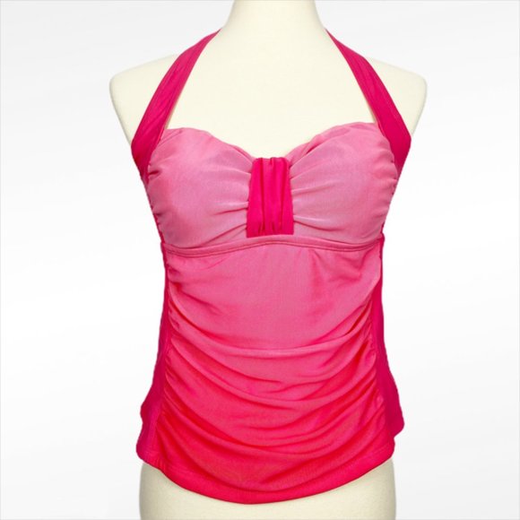 Catalina | Swim | Catalina Coral Pink Ombre Halter Tankini Top M | Poshmark